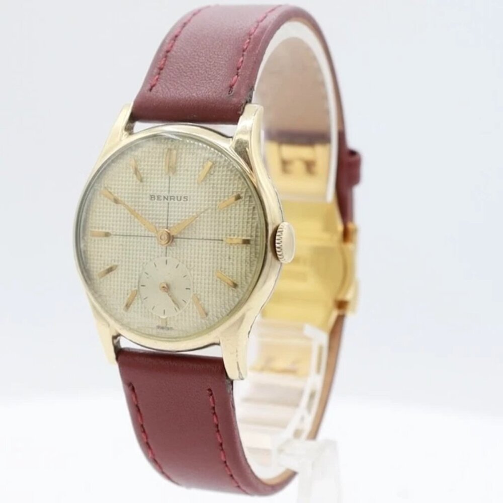 Vintage Benrus Waffle Crosshair Dial Men's Mechanical… - Gem